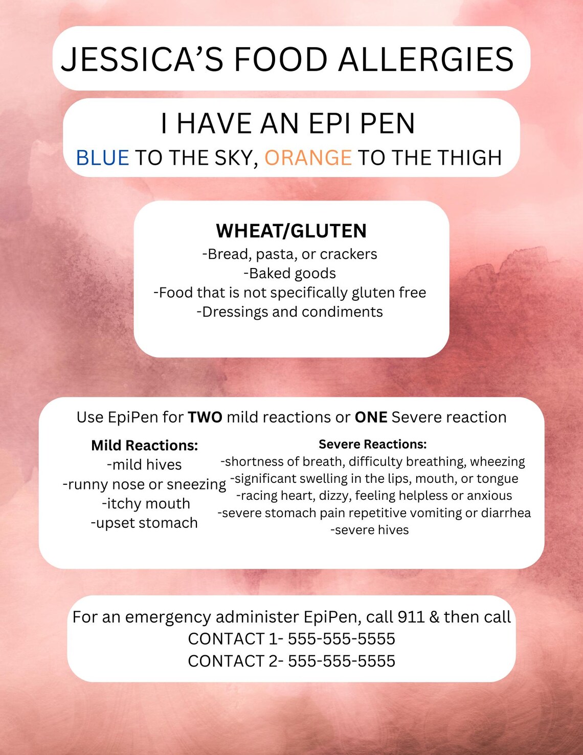 Food Allergy Information Guide-digital - Etsy