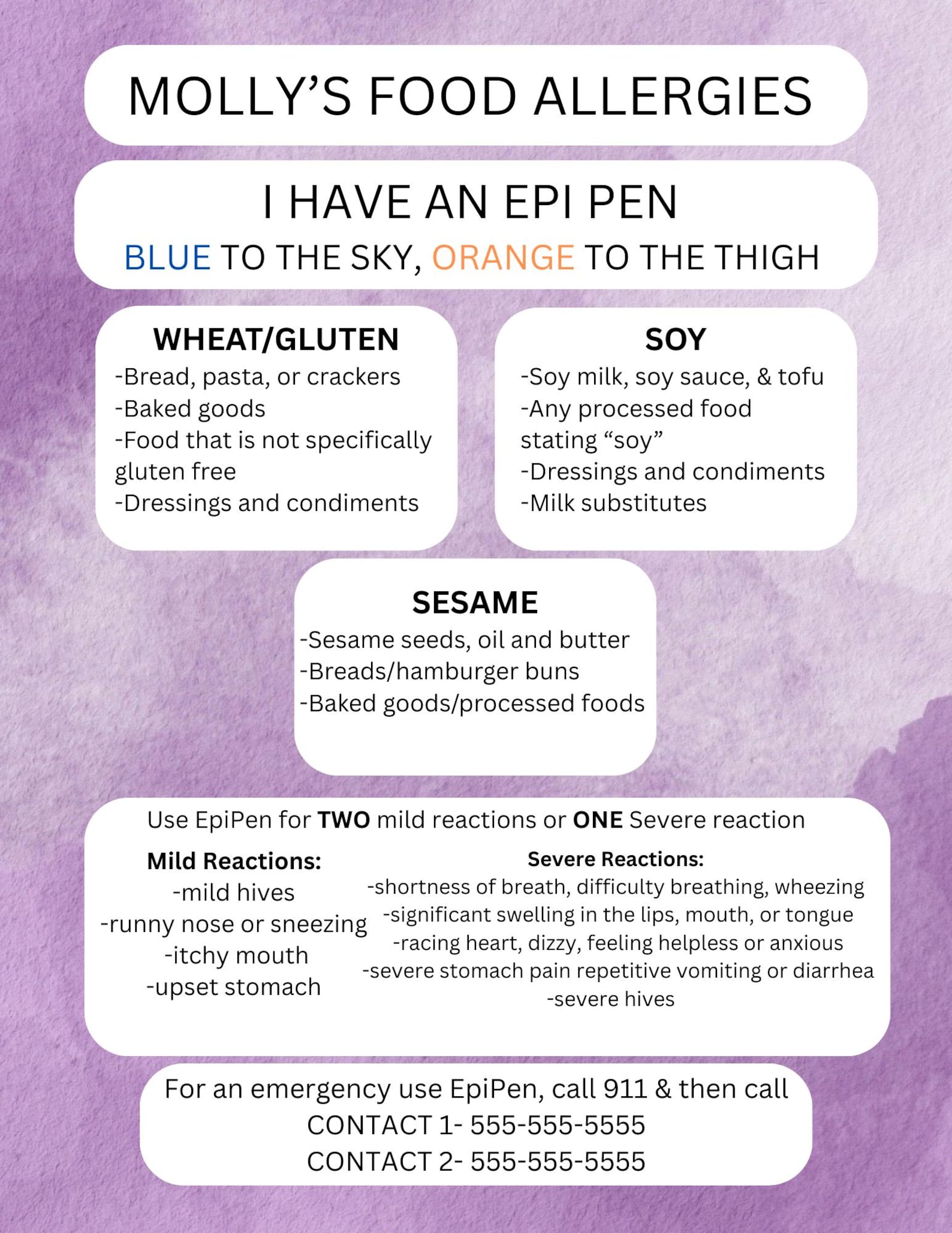Food Allergy Information Guide-digital - Etsy