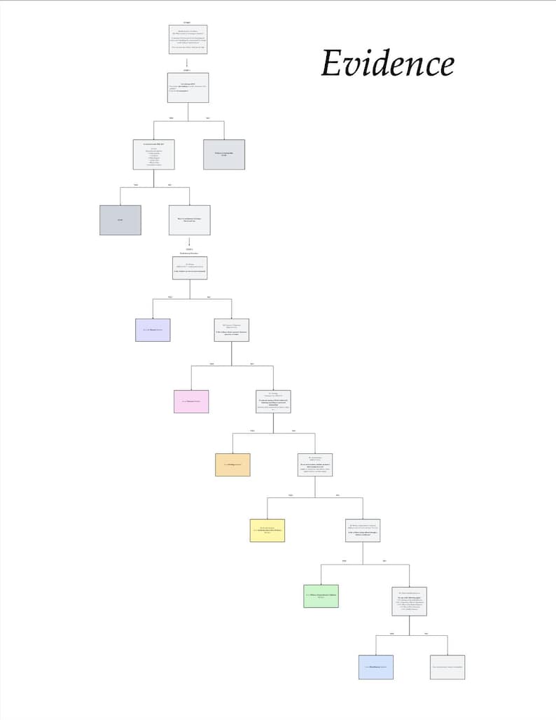 Evidence Flowchart & Outline for Law School | Bar Exam Study Guide (PDF ...