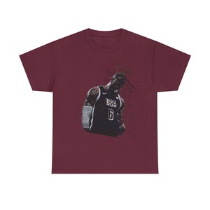 Lebron James Unisex Tee, Athleisure Top, Basketball Fan Shirt, Sporty ...