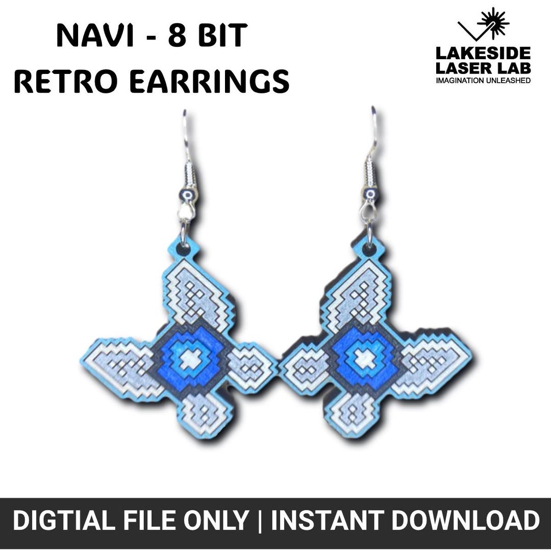8 Bit Retro Navi Earrings | SVG | Digital Download | Zelda | Gaming ...