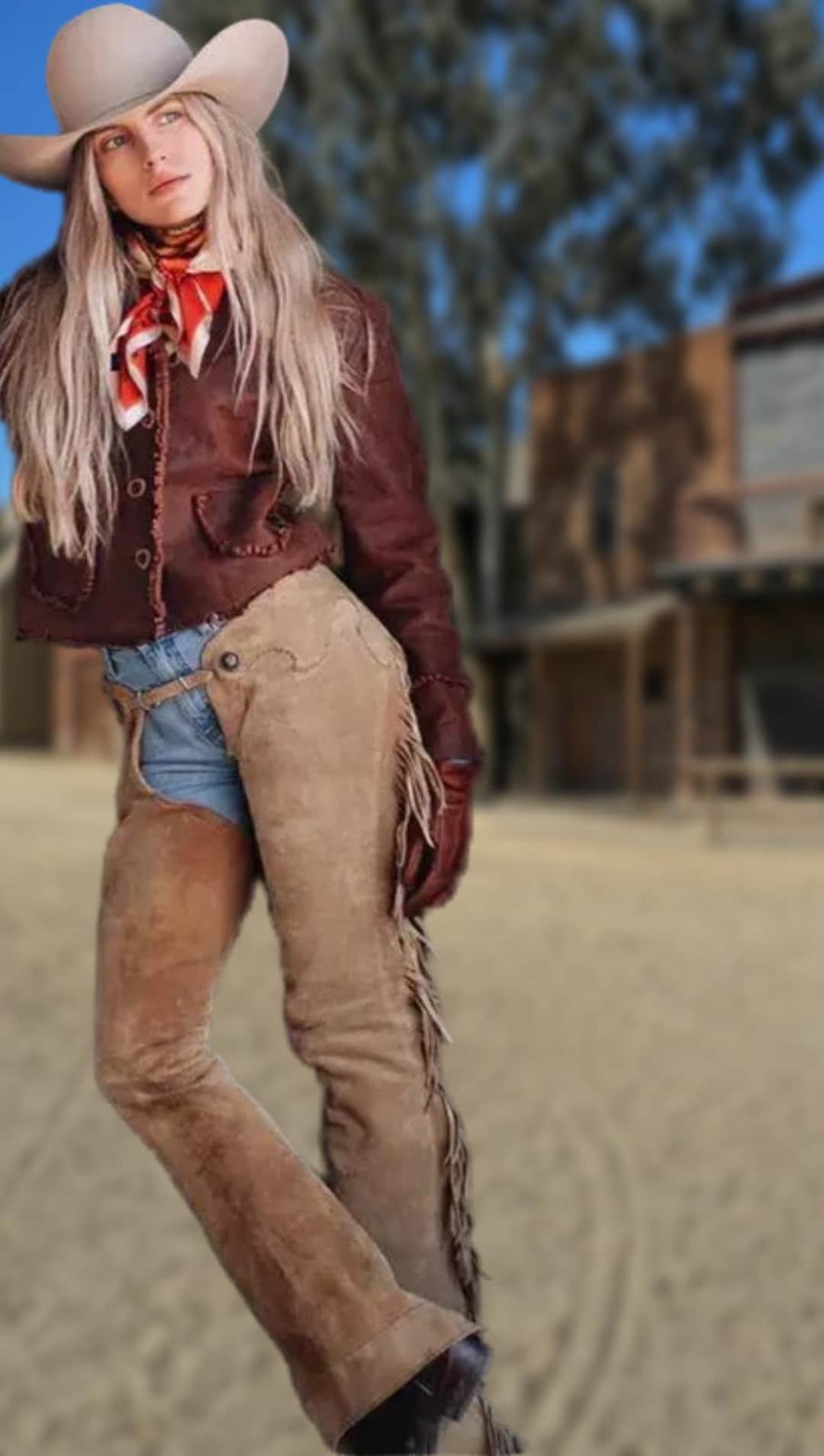Women’s Western Cowgirl Suede Leather Chaps With Fringes – Riding ...