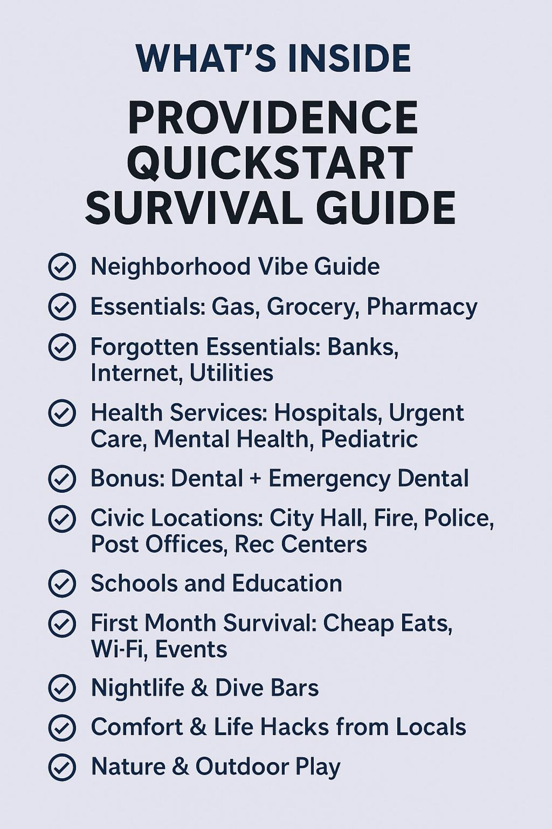New to Providence? Grab Your Quickstart Survival Guide! - Etsy