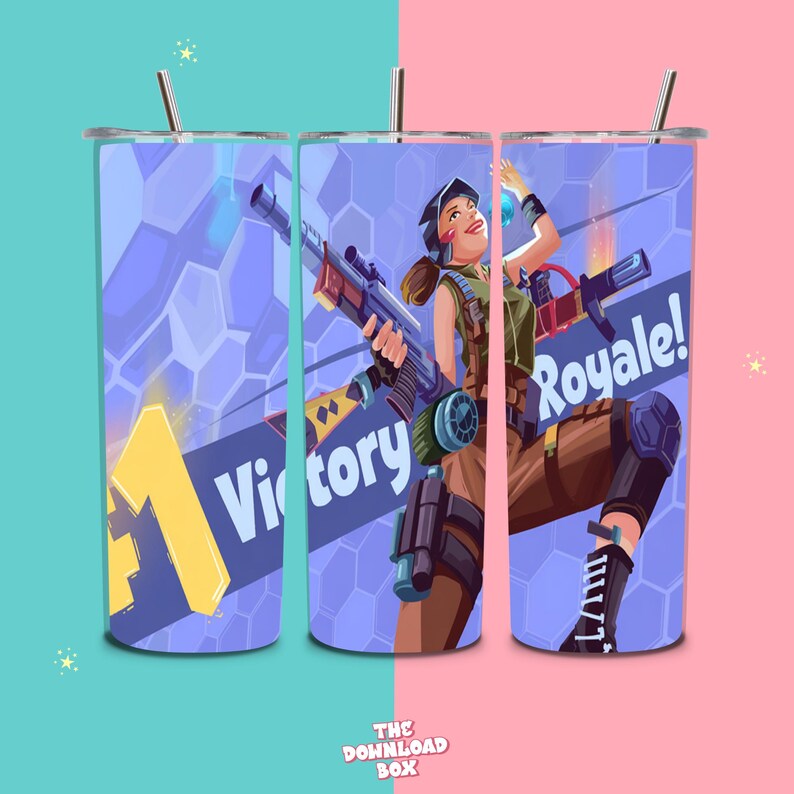 Fortxnite Cartoon Characters Tumbler Wrap, Game 20 Oz Skinny Tumbler ...