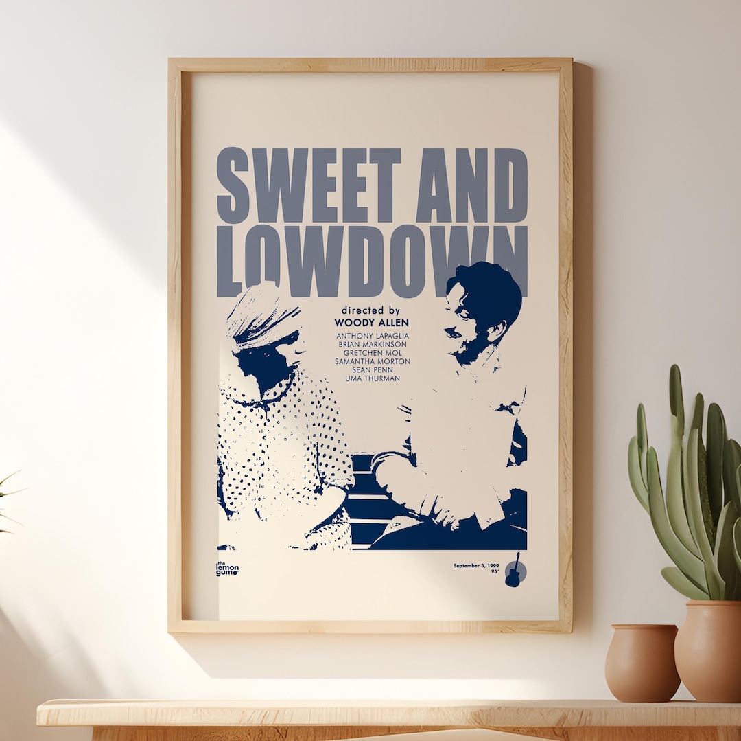 Sweet and Lowdown Poster • Woody Allen Film Poster • Movie Posters • Indie Film Poster • Minimal ...