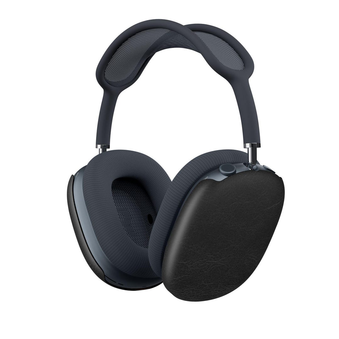 Airpods Max Black Leather Style Covers – Minimalist Techwear Ear Cups ...