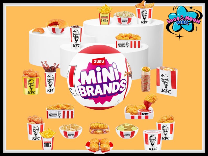 KFC Mini Brands Series 1 Collectibles ~ You Pick!, Miniature Doll Food ...