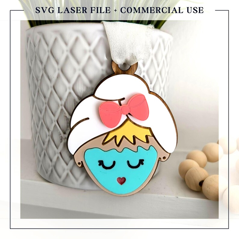 Spa Girl SVG Laser Cut File: Pampering Woman With Facial Mask (digital ...