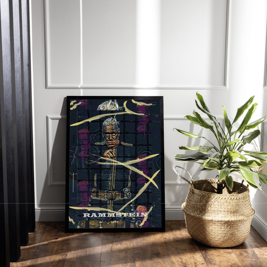 Rammstein Digital Poster, Abstract Music Art, Minimalist Wall Decor ...