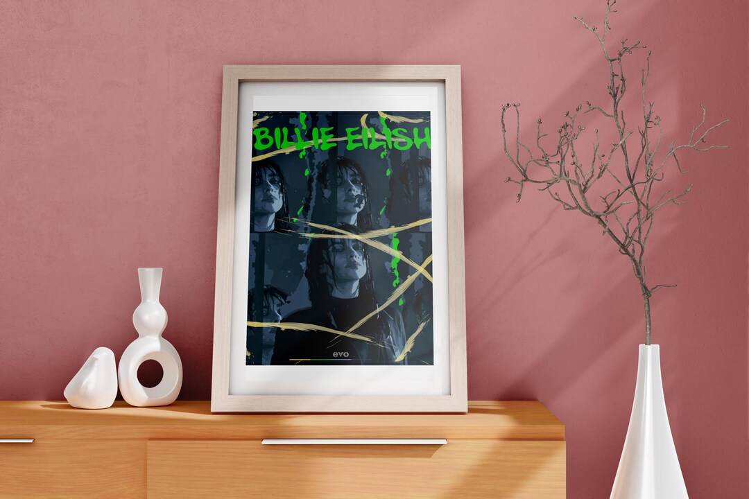 Billie Eilish Digital Poster ,abstract Music Art ,minimalist Wall Decor,instant Downloadable ...