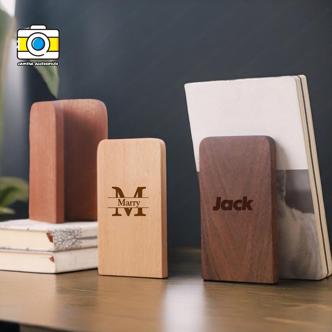 Personalized Walnut Wood Bookends,custom Walnut Wood Bookends,walnut ...