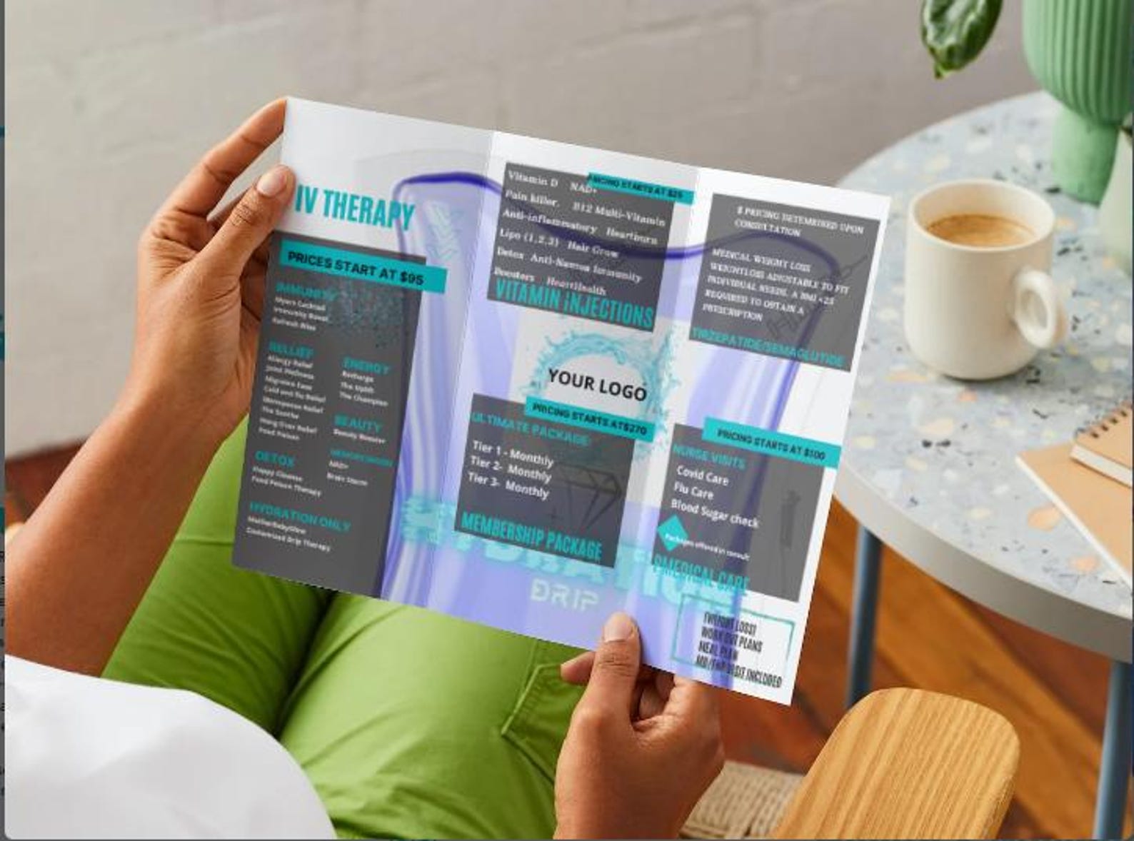 Printable Drip on Brochure Editable Digital Template Canva. - Etsy