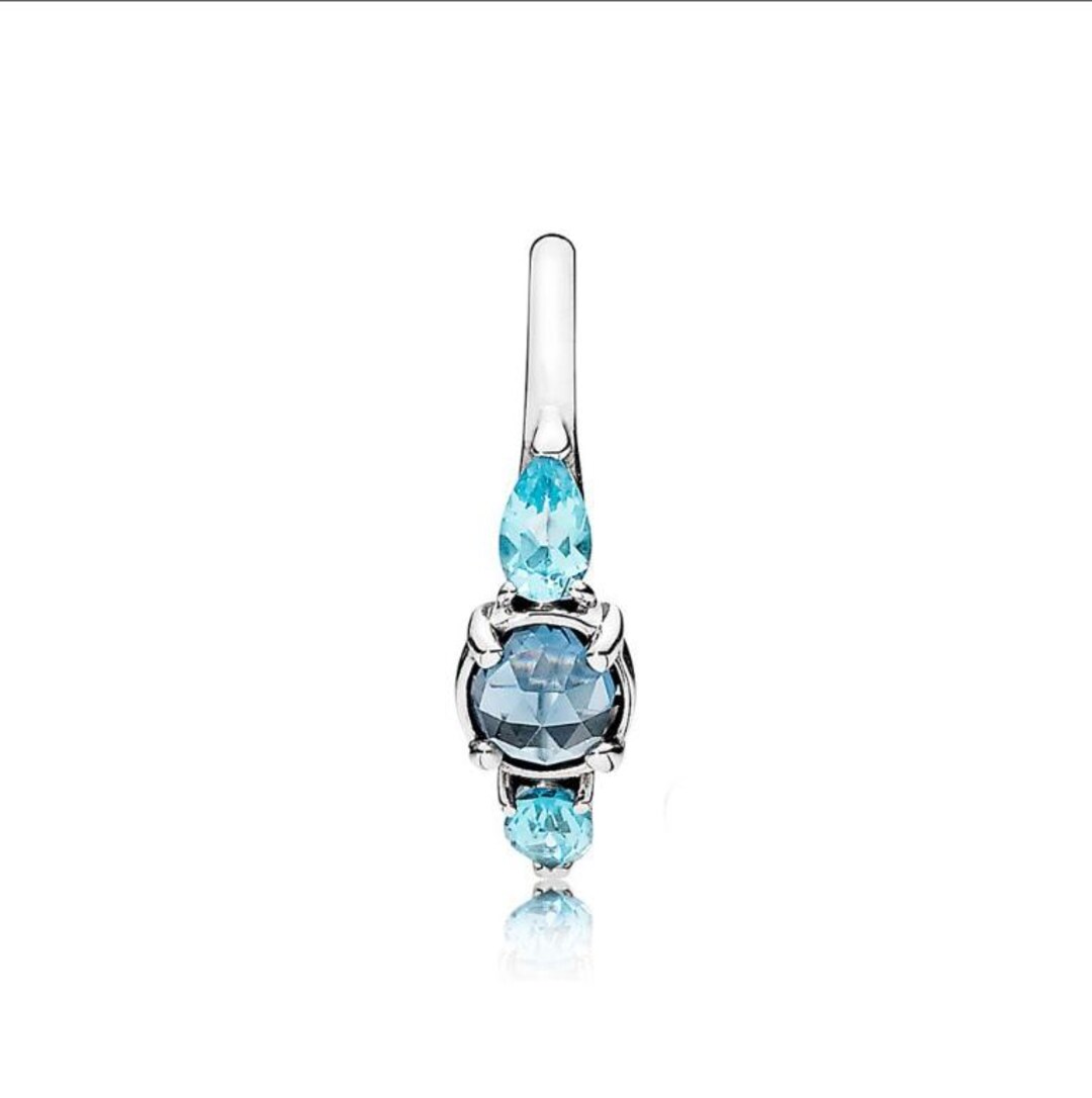 New Pandora S925 Silver Ring Patterns of Frost Blues - Etsy