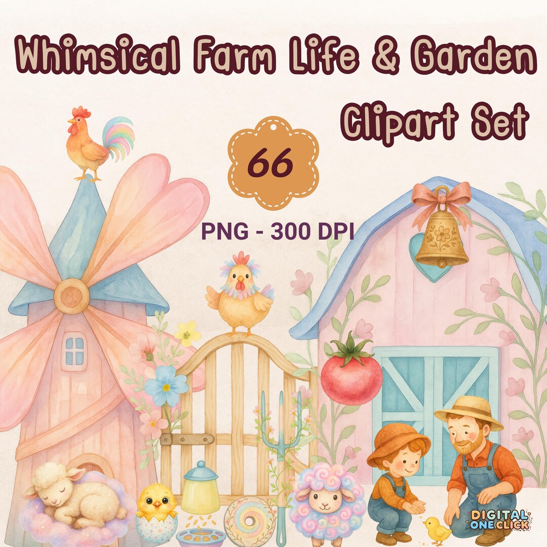 Farm Life Clipart Bundle, Garden PNG Set (digital Download) - Etsy