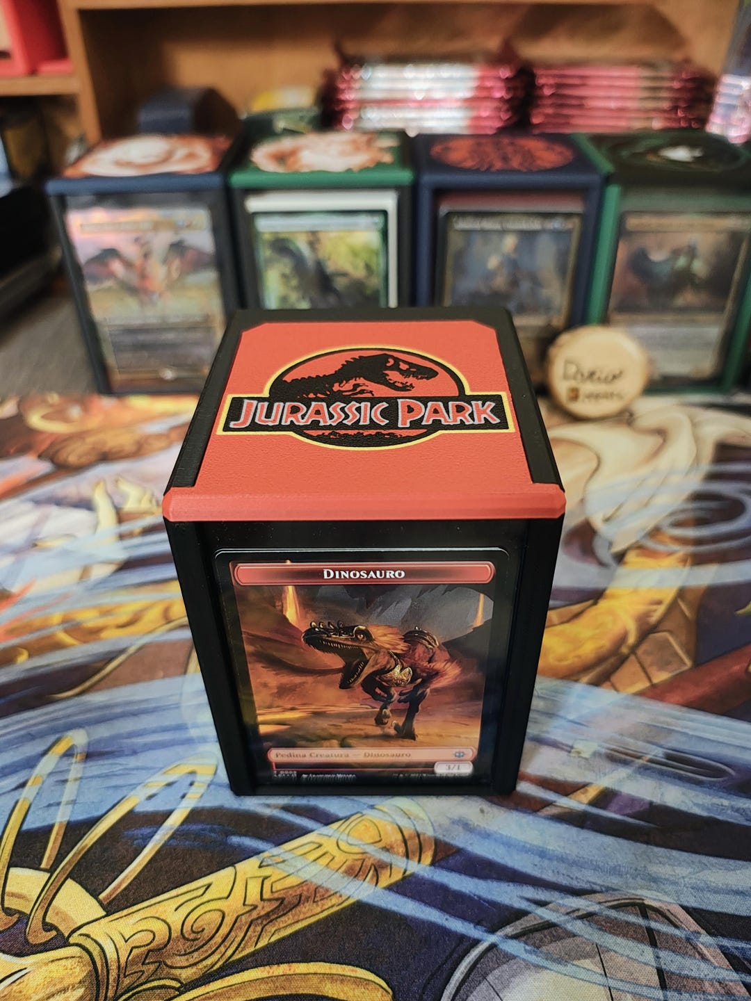 Deckbox Commander EDH Magic the Gathering MTG Dinosaurs Jurassic Park ...