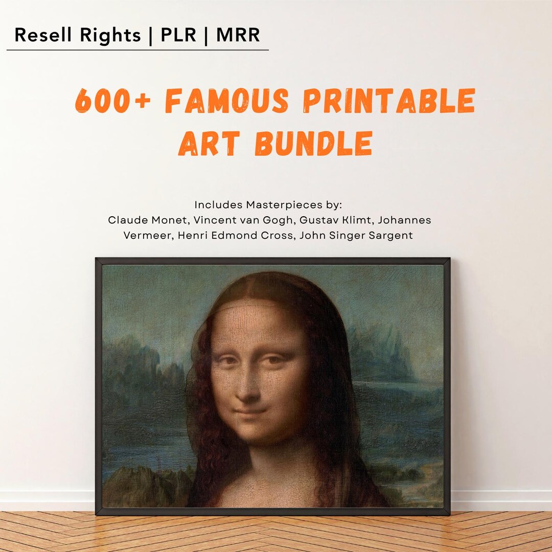 600+ Famous Printable Arts Bundle | Vintage Wall Art Prints | Monet ...