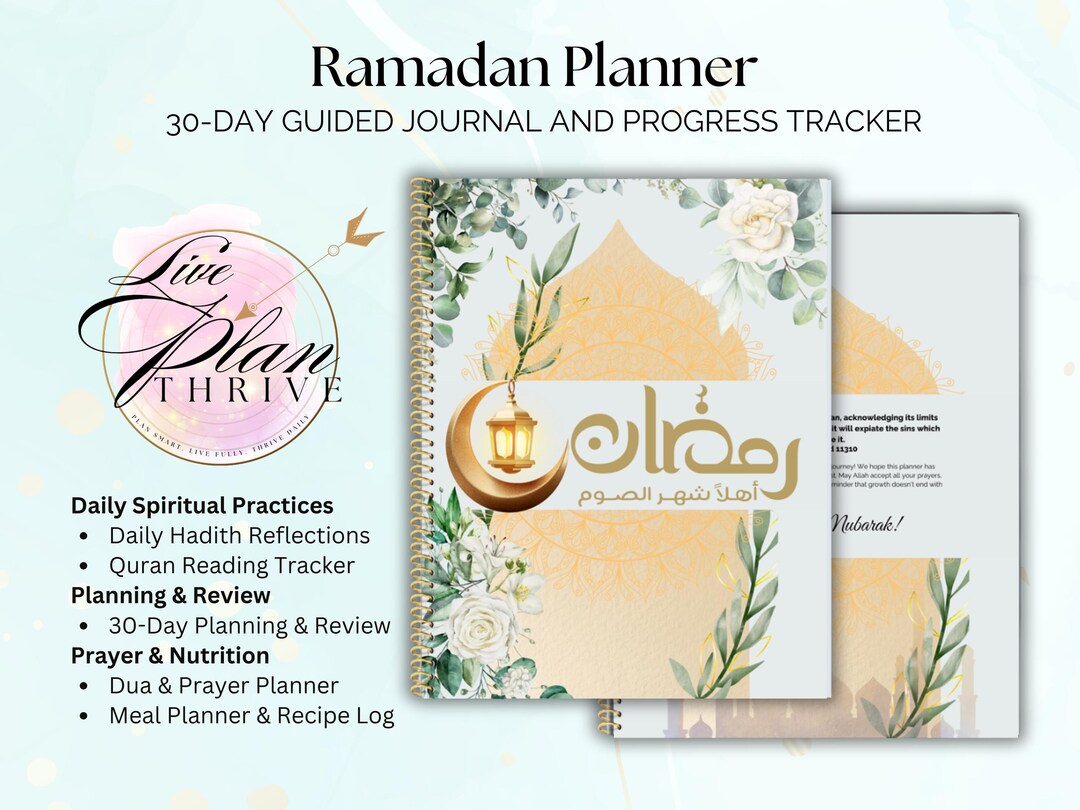 Ultimate Ramadan Planner | 30-day Islamic Journal | Daily Hadith, Dua ...