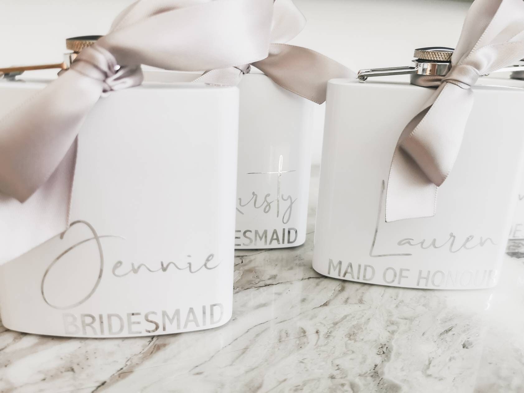 Hip Flasks, Ladies Hip Flasks, Personalised, Bridesmaid Gifts, Maid of ...