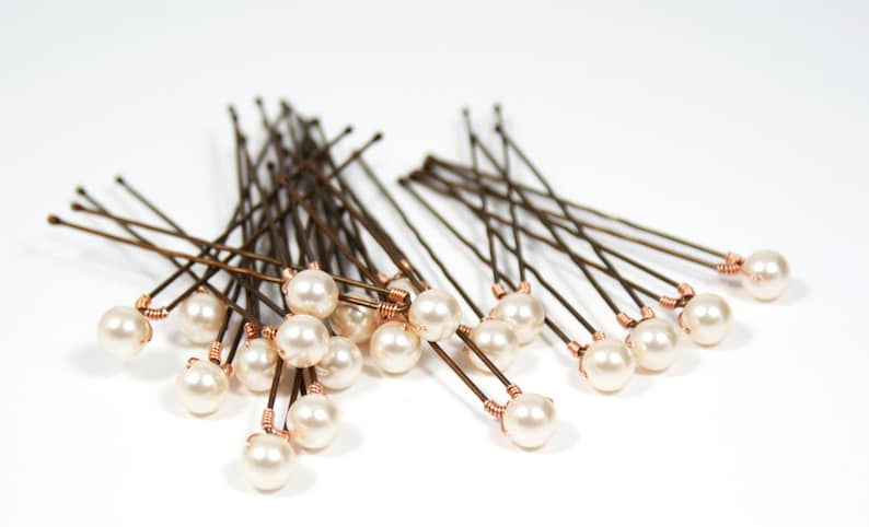 Pearl Hair Pins Set of 20 Tiara Hair Pins Viel Bobby | Etsy