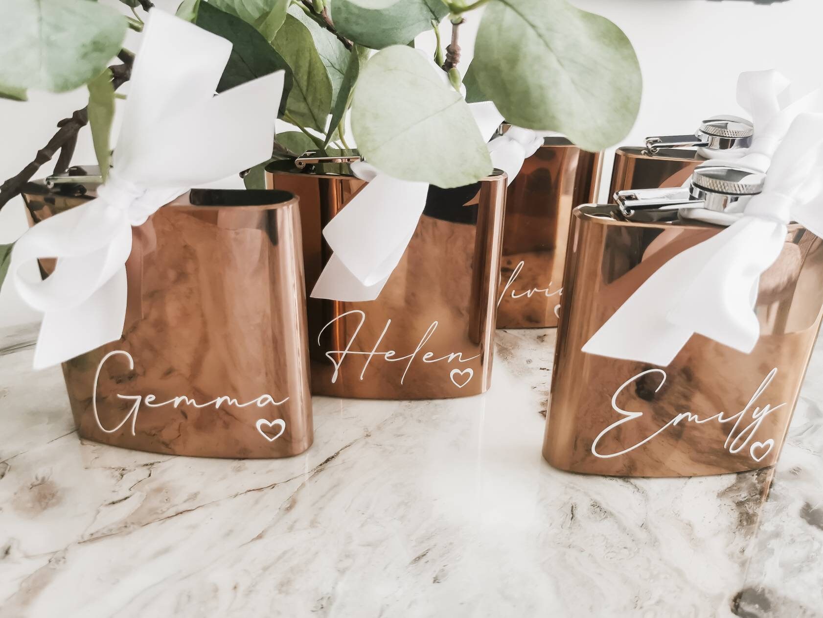 Rose Gold Hip Flasks Ladies Hip Flasks Personalised | Etsy