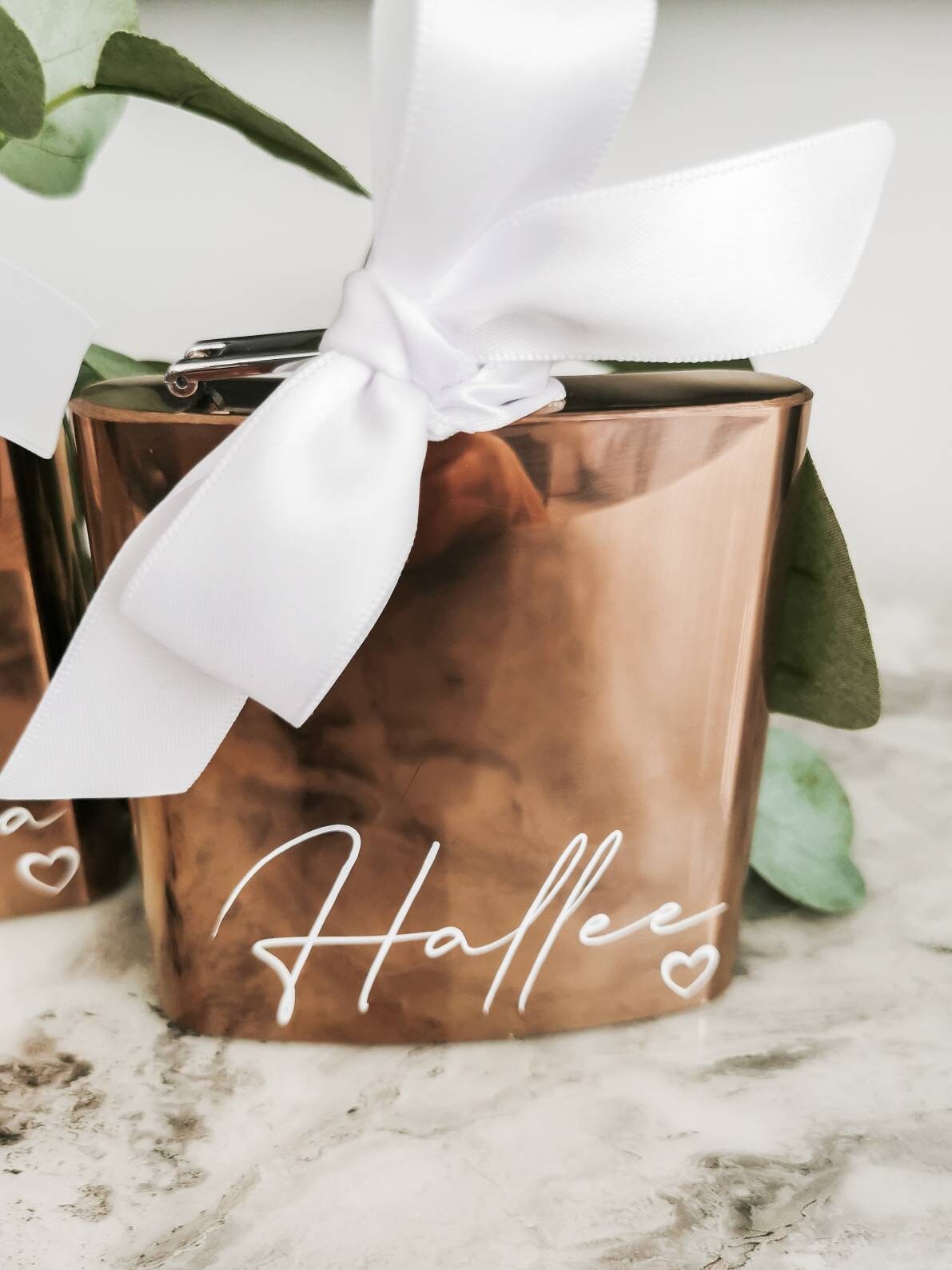 Rose Gold Hip Flasks, Ladies Hip Flasks, Personalised, Bridesmaid Gifts ...