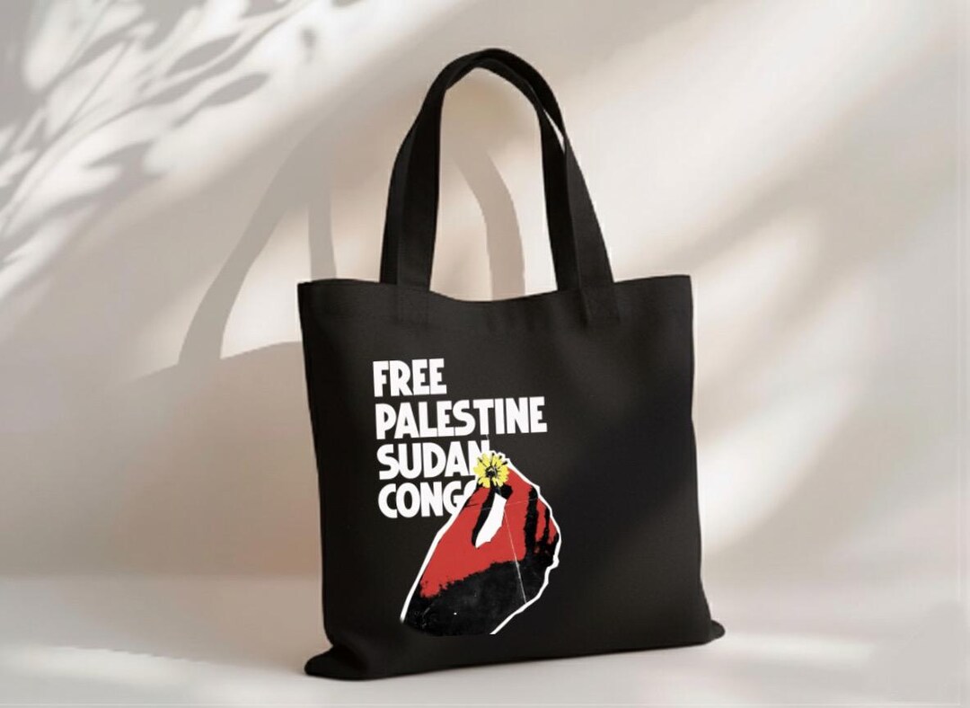 Free Palestine Sudan Congo Tote Bag | Activist Solidarity Eco Bag | Human Rights Equality ...