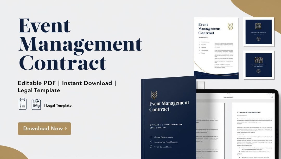 Event Management Contract Template | Editable PDF - Etsy