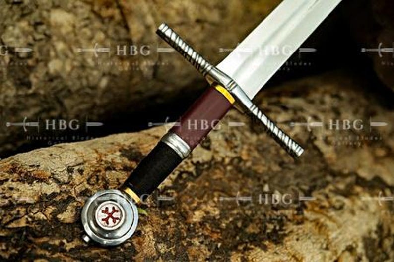 Handmade Knight's Templar Sword – 37" D2 Steel, Free Engraving - Etsy