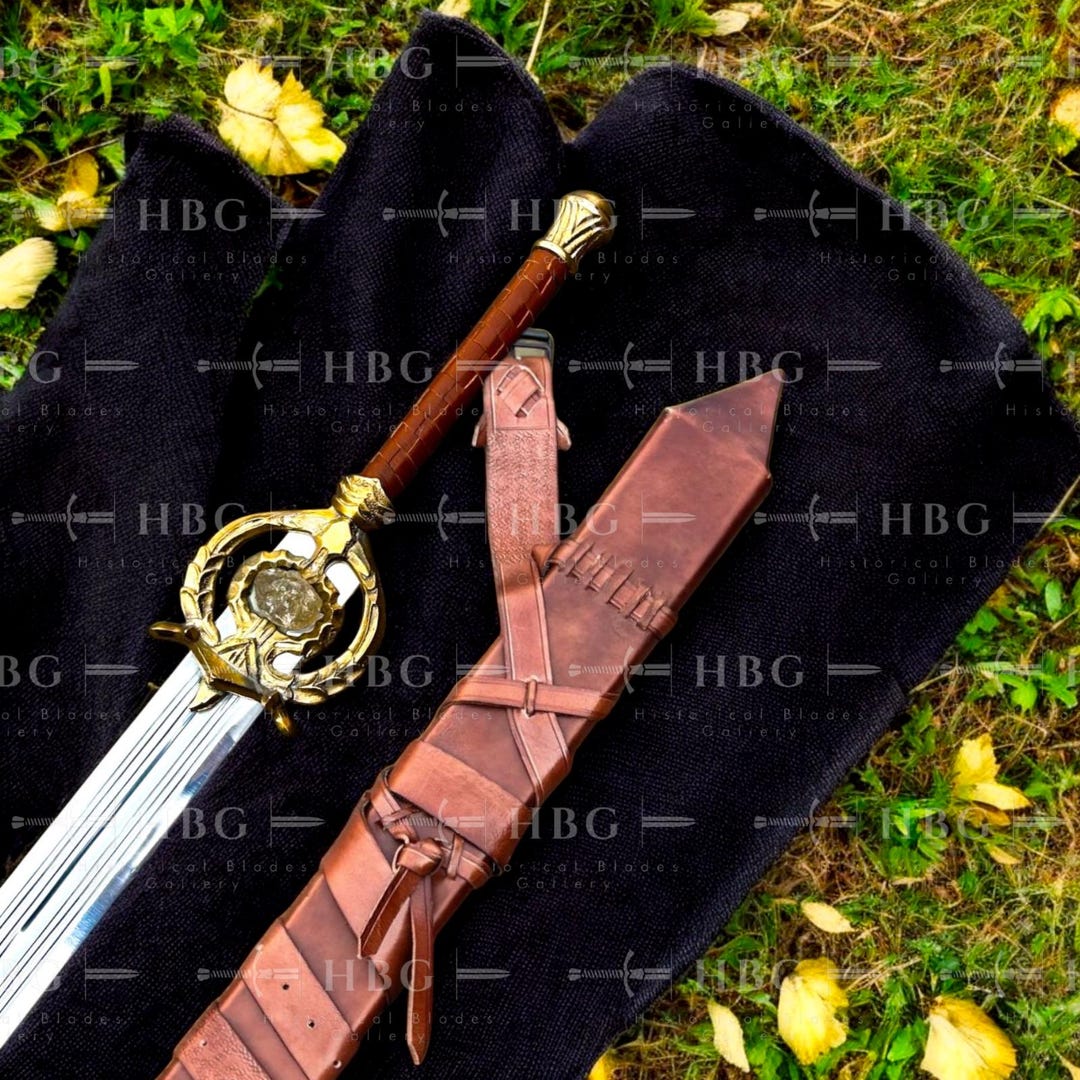 Handmade Dawnbreaker Replica Sword – Skyrim Cosplay With Leather ...