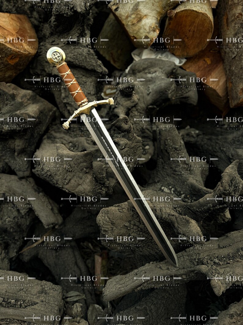 Medieval Templar Knight Longsword – Collectible Crusader Decor - Etsy