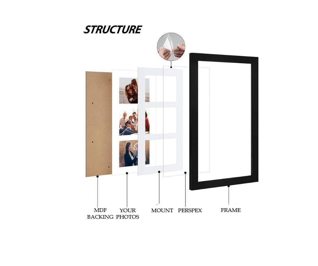 Triple Photo Frame for 6x4 7x5 8x6 Pictures Collage Picture Frame ...