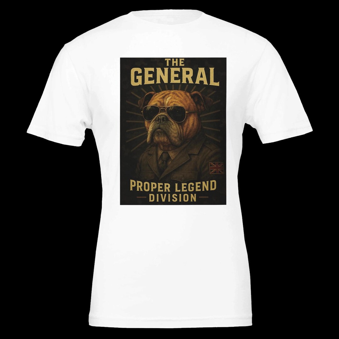 The General Bulldog Tee – British Bulldog T-shirt | UK Flag Dog Shirt ...