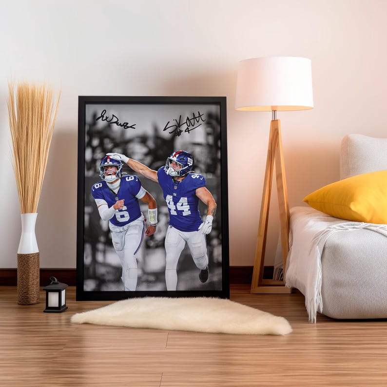 Jaxson Dart Poster, Cam Skattebo Poster, Signed Football Poster ...