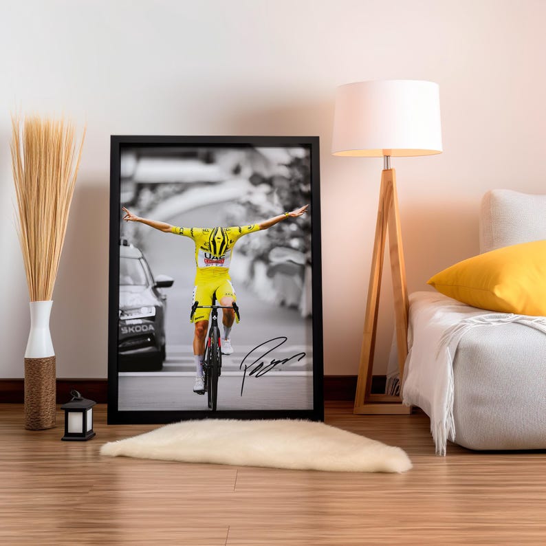 Tadej Pogacar Poster, Cyclist Signed Photo, Digital Poster - Etsy