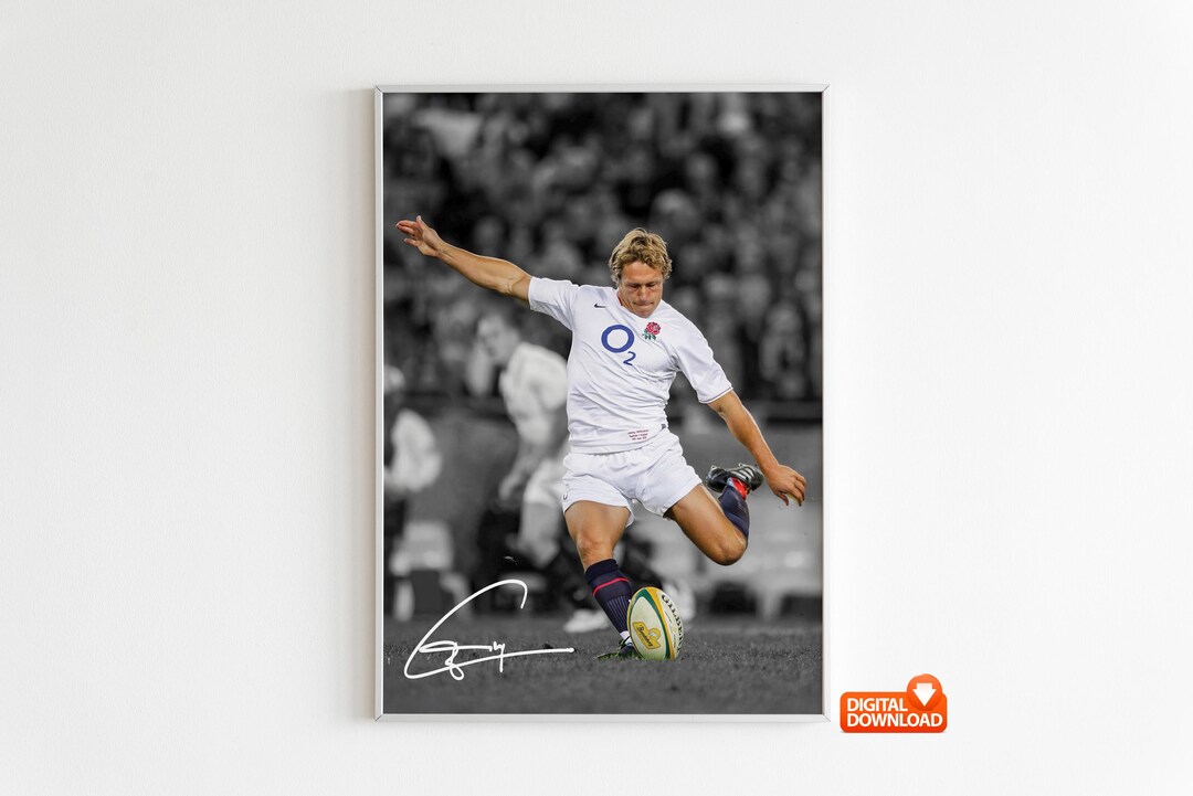 Jonny Wilkinson Poster, Rugby Poster, Decor, Wall Art, Home Decor ...