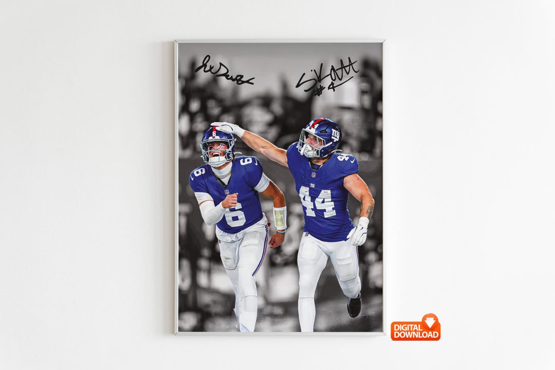 Jaxson Dart Poster, Cam Skattebo Poster, Signed Football Poster ...