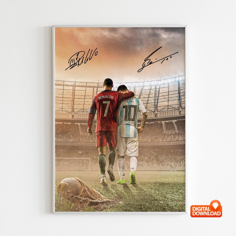 Poster Ronaldo and Messi - Etsy