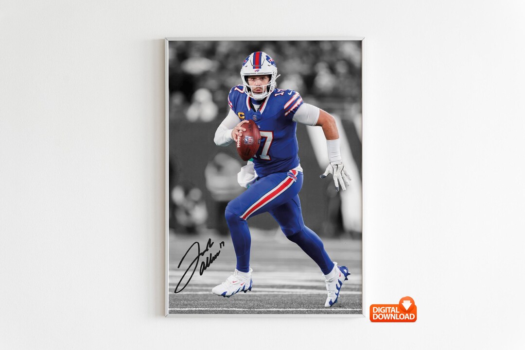 Josh Allen Poster, Signed Football Poster, Digital Download,(message Me ...