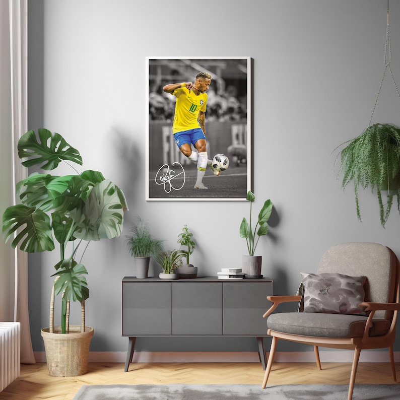 Neymar Poster Signed Football Poster, Digital Download - Etsy