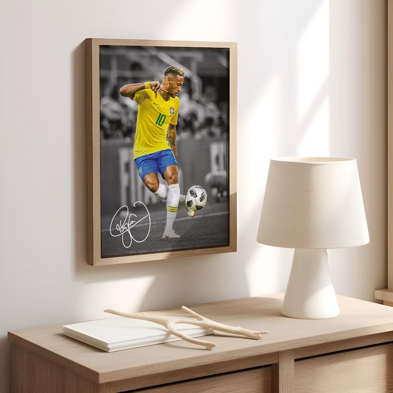 Neymar Poster Signed Football Poster, Digital Download - Etsy