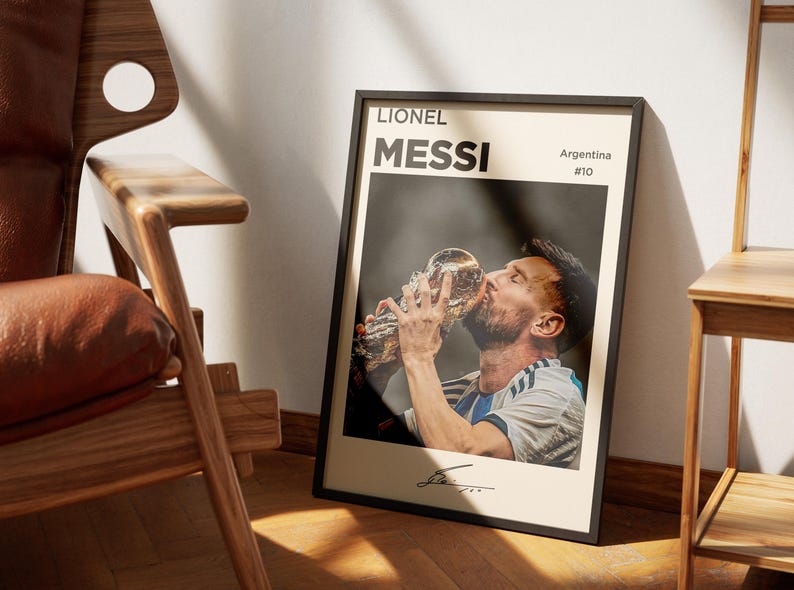 Lionel Messi Poster, Bedroom Decor, Wall Art, Home Decor, Sports Poster ...