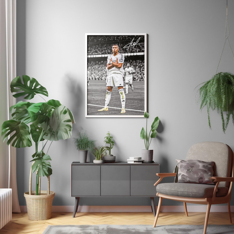 Kylian Mbappe Poster Signed Football Poster, Digital Download - Etsy