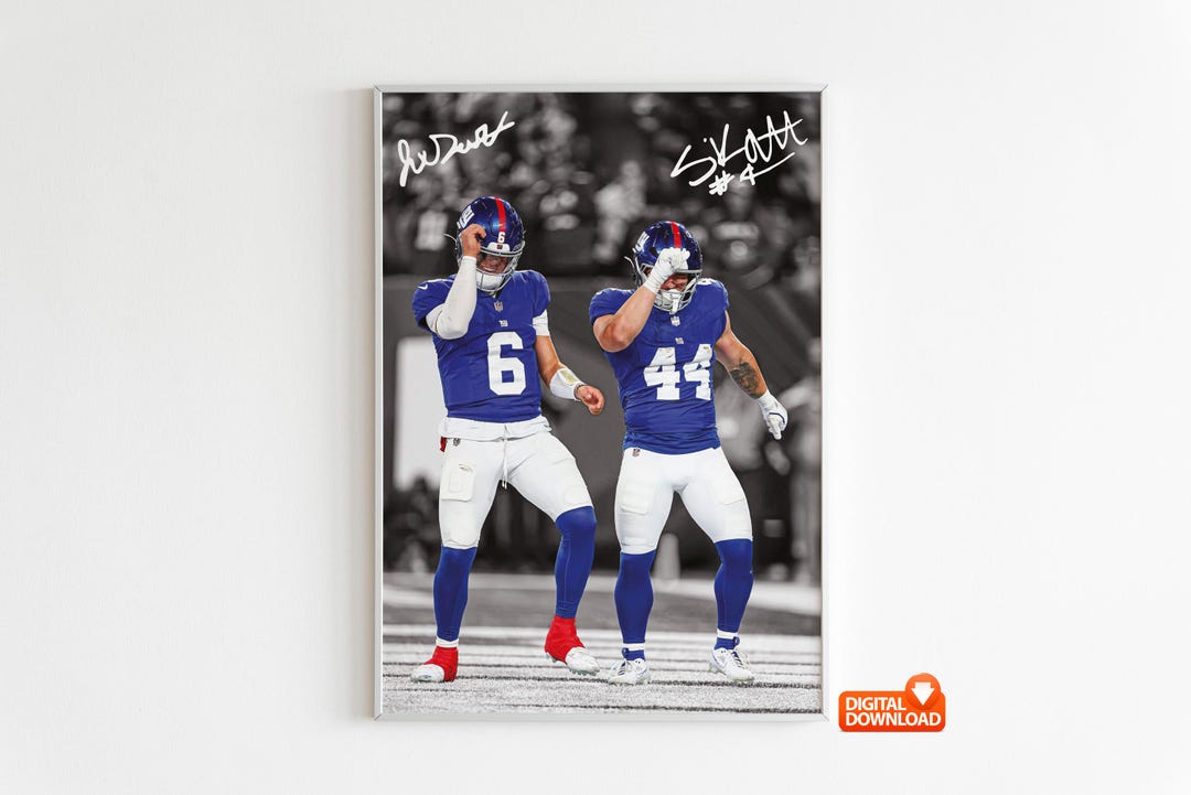 Jaxson Dart Poster, Cam Skattebo Poster, Signed Football Poster ...