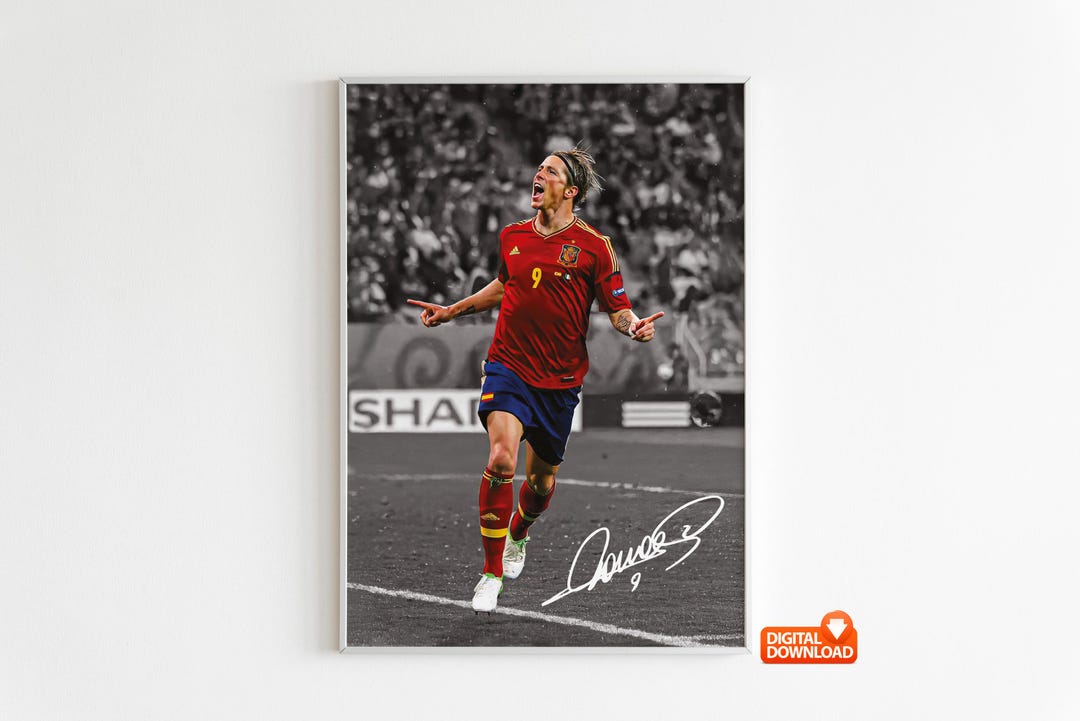 Fernando Torres Poster Signed Football Poster, Digital Download - Etsy