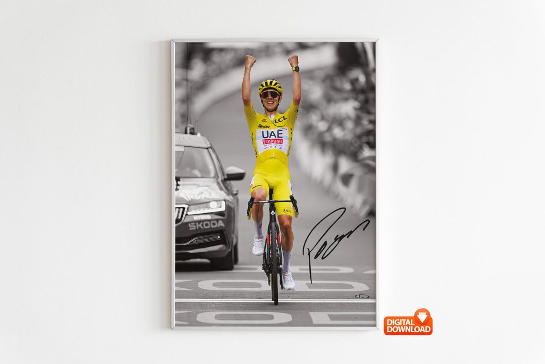 Tadej Pogacar Poster, Cycling Champion Bedroom Decor, Wall Art, Home ...
