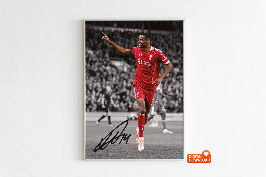 Alexander Isak Poster, Signed Football Poster, Digital Download - Etsy