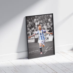 Lionel Messi Poster World Cup Soccer Legend Signed Football Poster ...