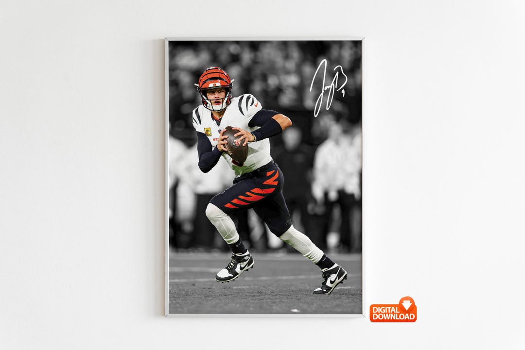 Joe Burrow Poster, Signed Football Poster, Digital Download - Etsy