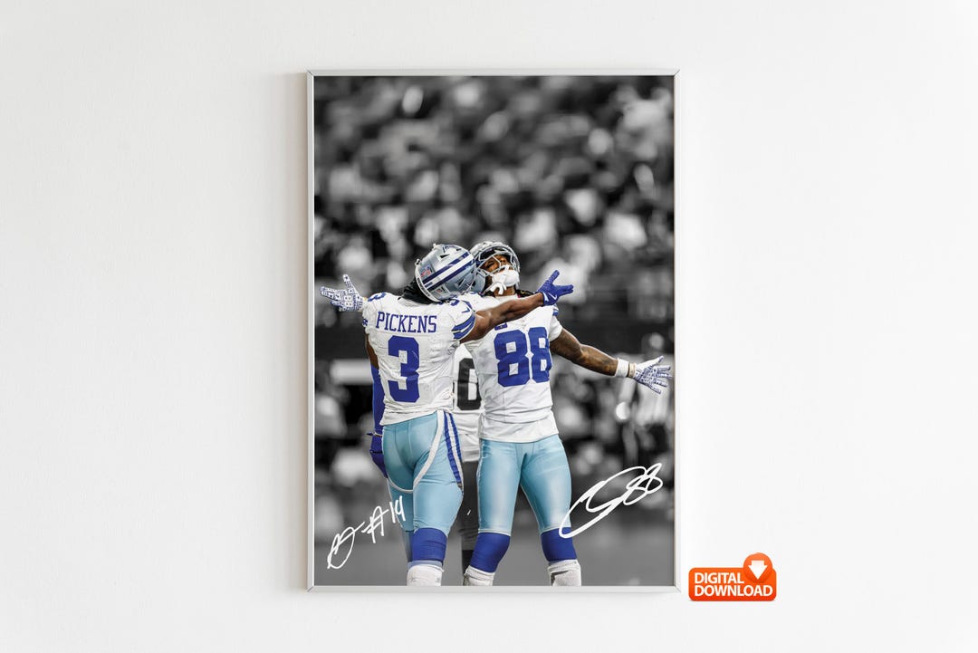 Ceedee Lamb Poster, George Pickens Poster, Signed Football Poster ...