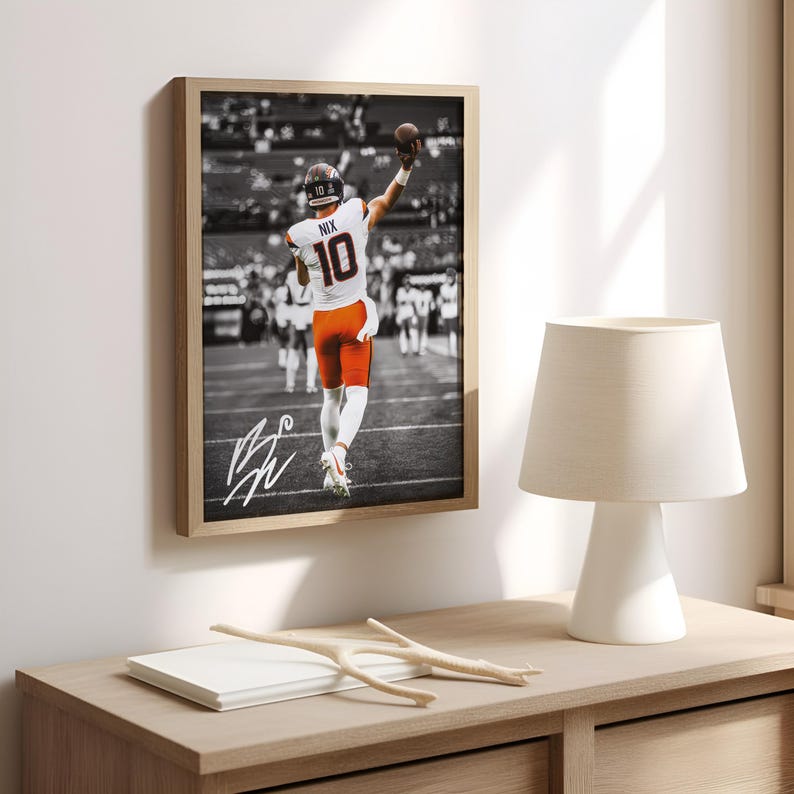 Bo Nix Poster, Signed Football Poster, Digital Download,(message Me for ...